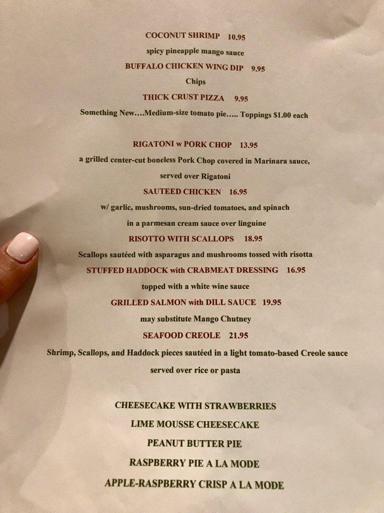 Menu at Lewis' Restaurant, Sherburne