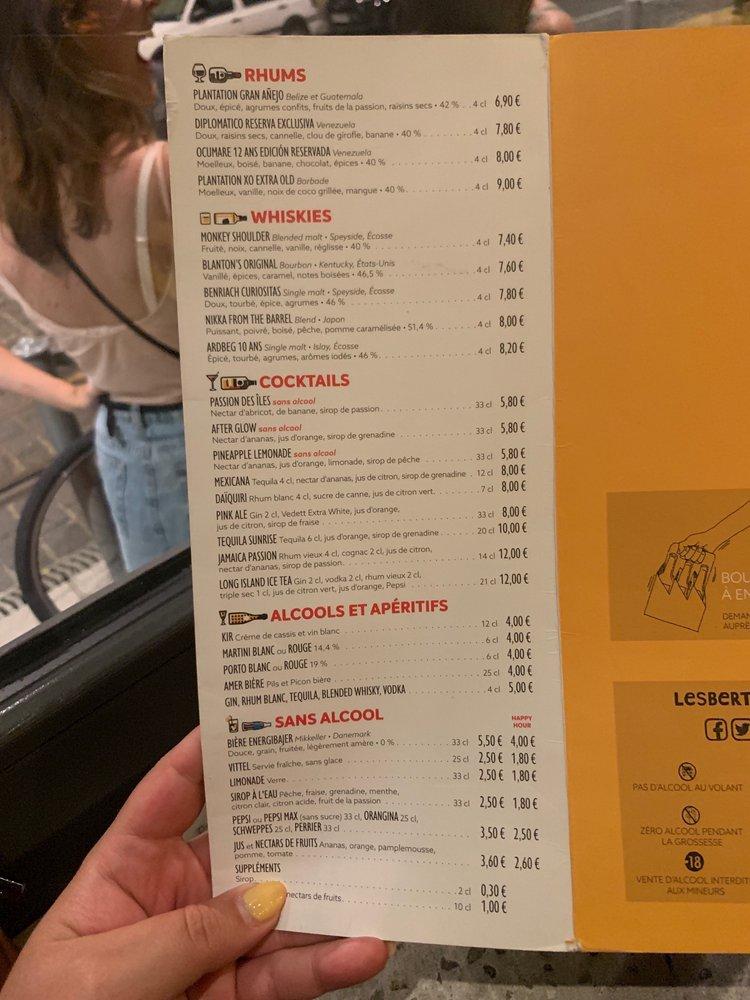 Menu at Sunshine Bakery, Copenhagen