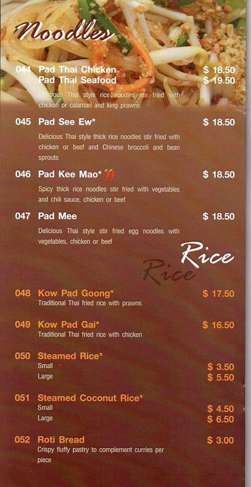 Menu at Thai @Sale restaurant, Sale