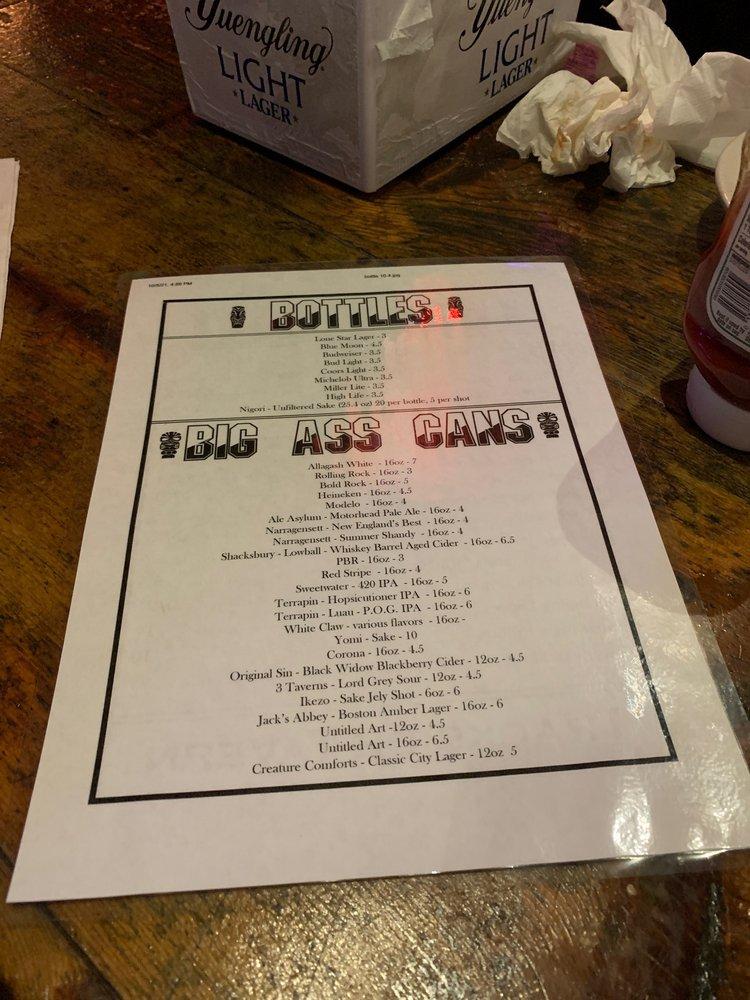 Menu at Trackside Tavern pub & bar, Decatur