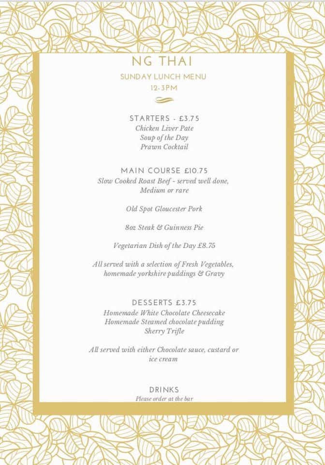 Menu at The Clubhouse, Sling, Coleford