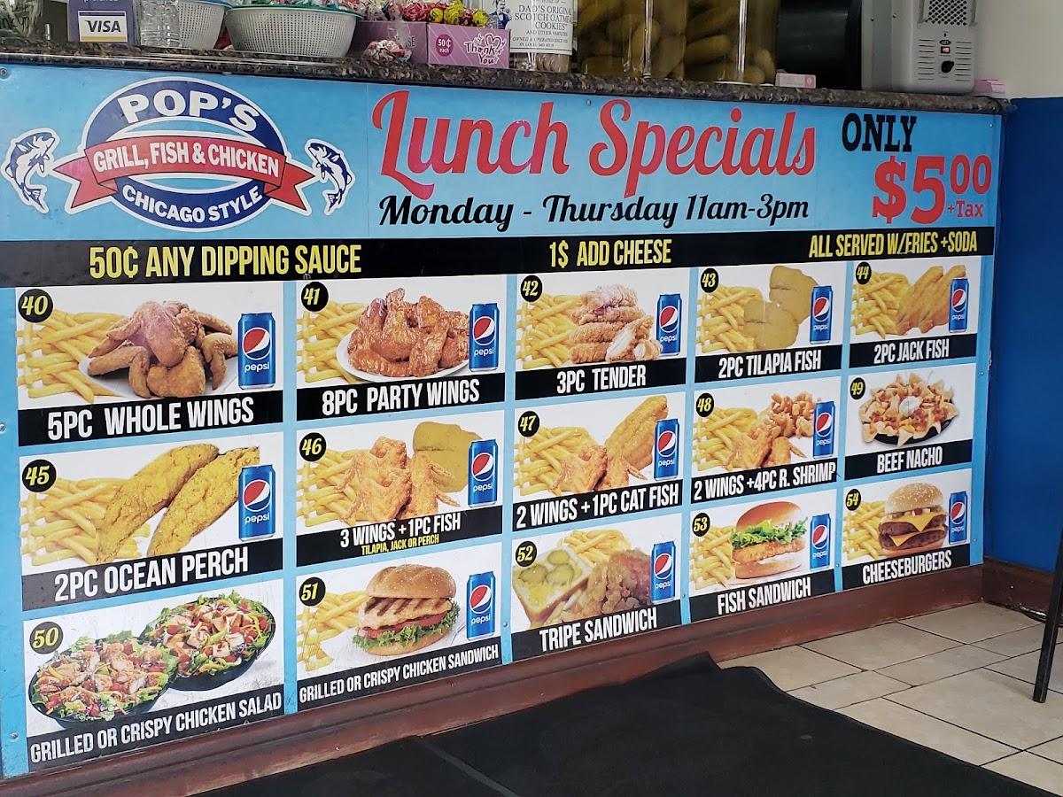 Carta del restaurante Pop's Grill, Fish & Chicken, Florissant