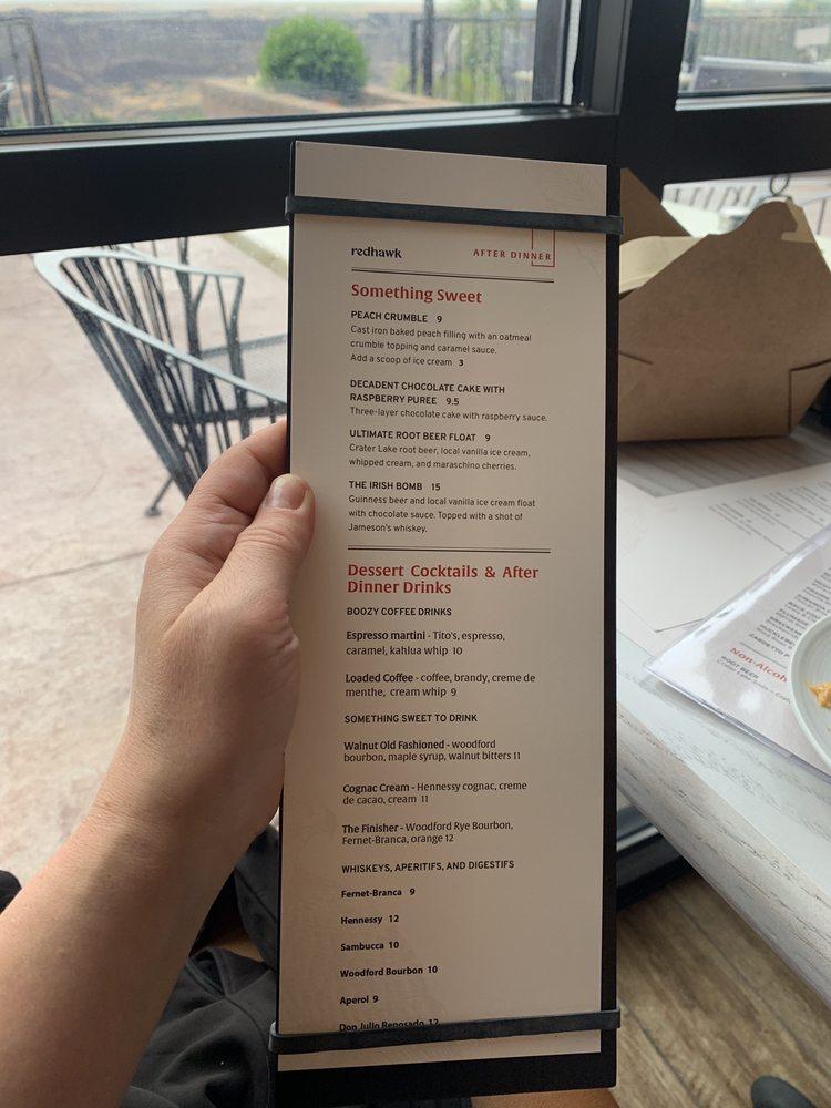 Menu at Redhawk restaurant, Twin Falls