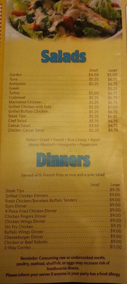 Menu at Royal Pizza pizzeria, Lakeville