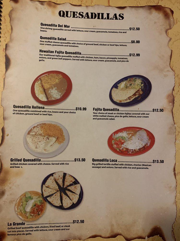 Menu at El Burrito Loco restaurant, Norton Shores