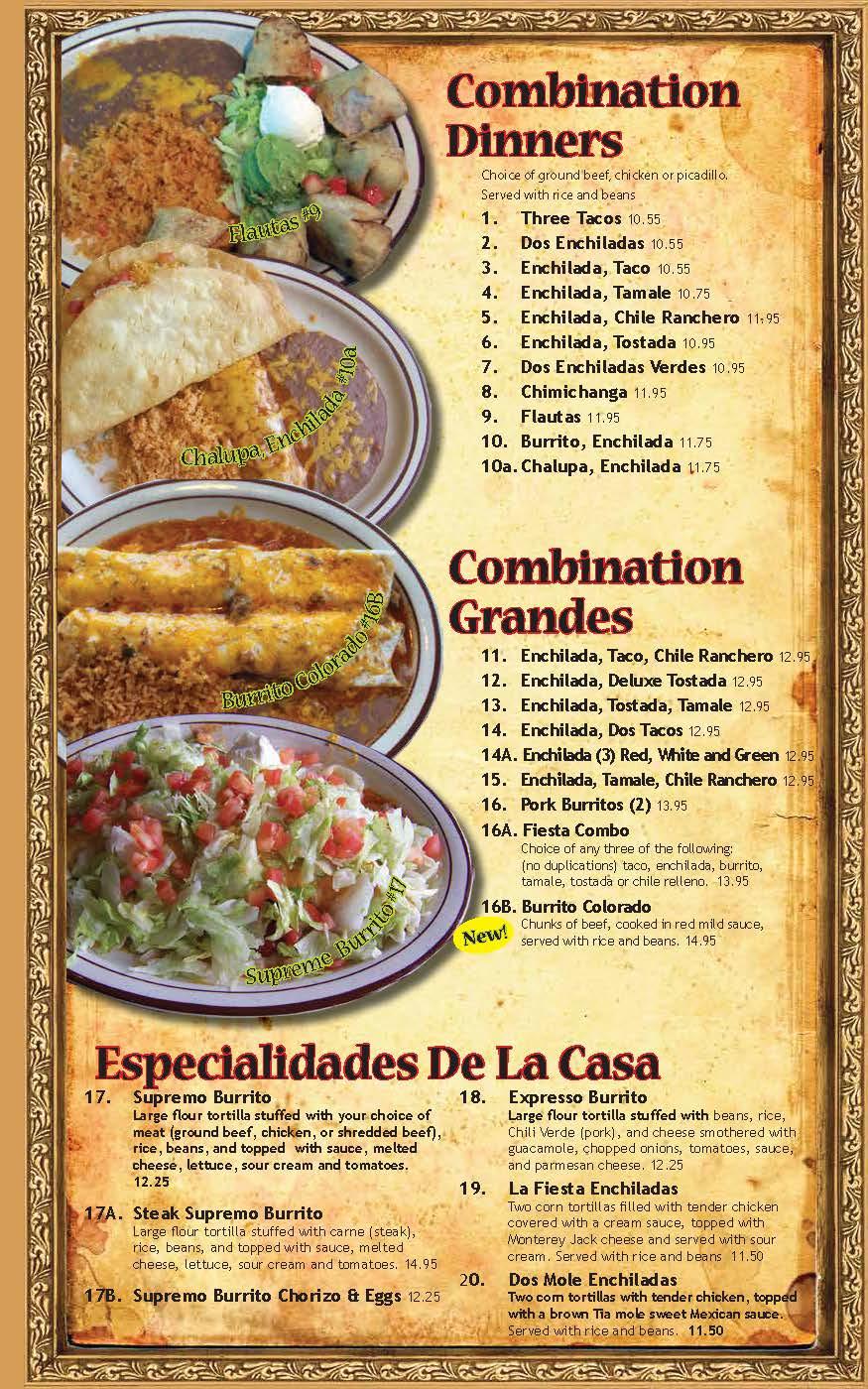 Menu at Fiesta Cafe Bar, Rochester, N Broadway Ave