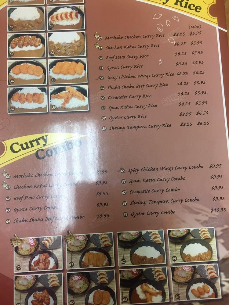 Menu at Sumo Ramen & Curry restaurant, Honolulu, N School St