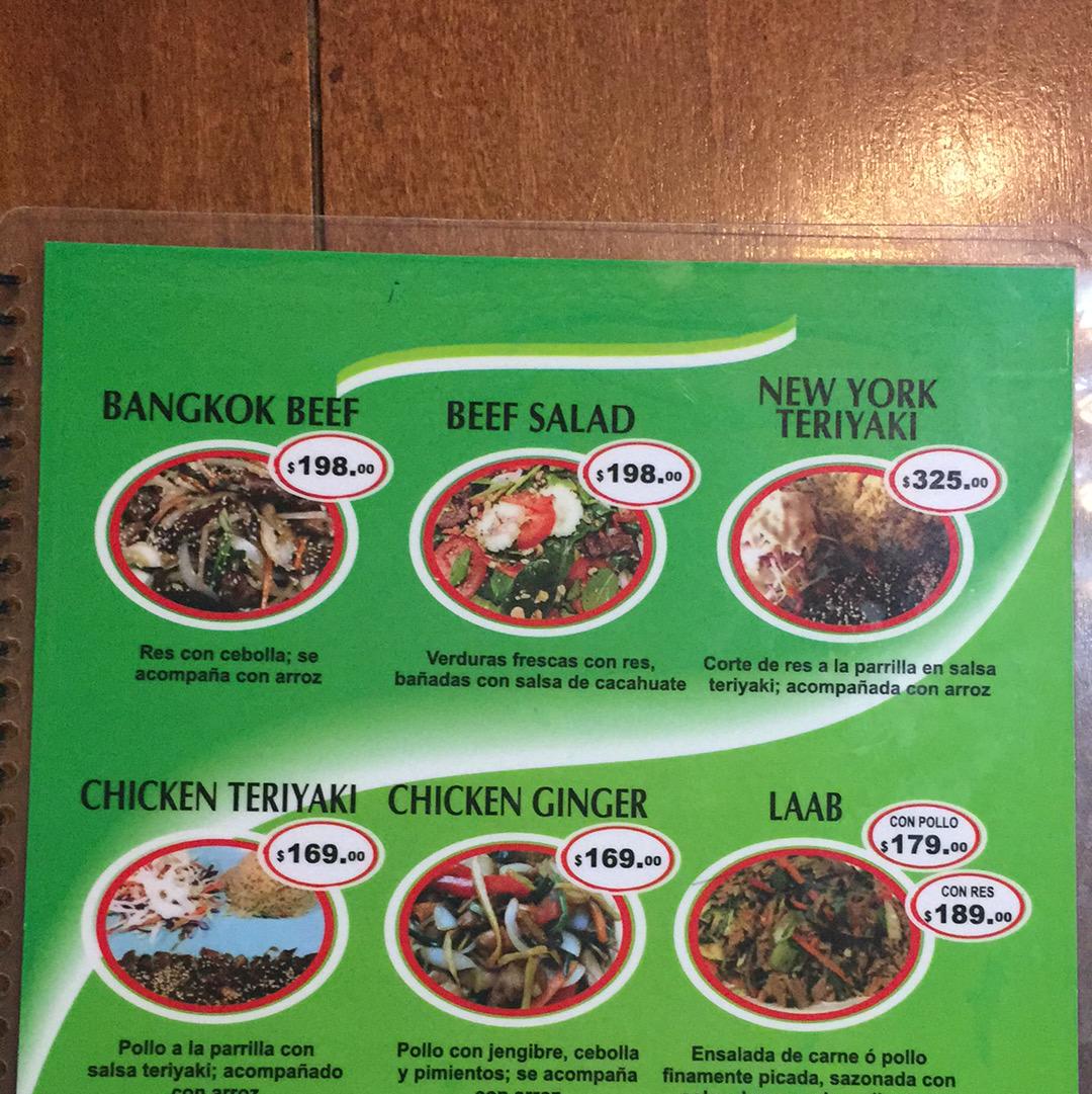 Carta del restaurante THAI FOOD - Chao Phraya Chihuahua, Chihuahua ...