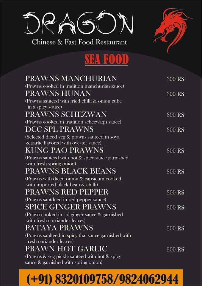 Menu at Dragon Chinese & Fast Food Restaurant, Vadodara