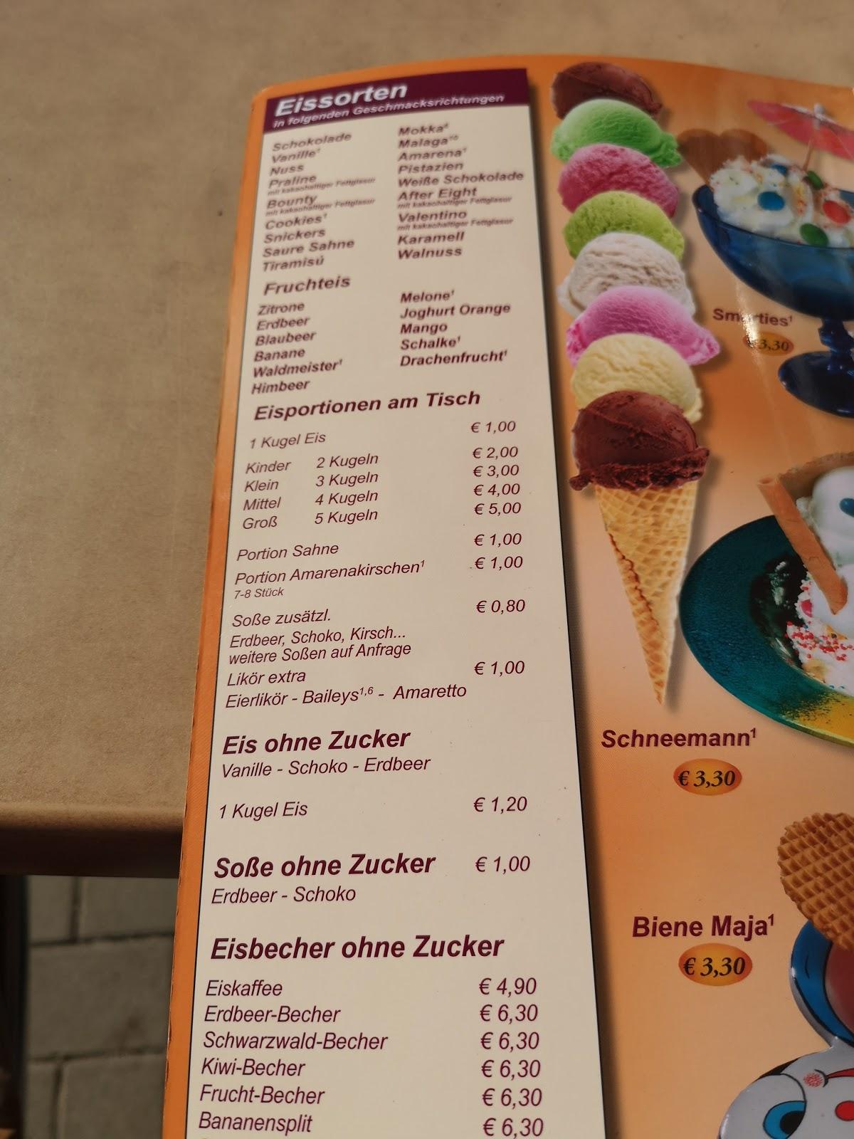 Speisekarte von Eiscafé Nico cafe, Gelsenkirchen, Feldmarkstraße 132