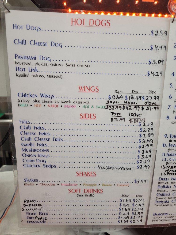 Menu at Original Granite restaurant, Rio Linda