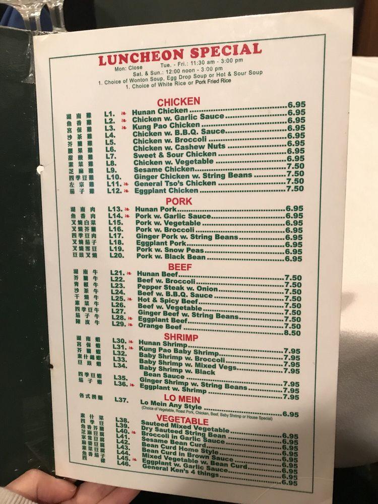 Menu at Red Pepper Chinese and Vietnamese Cuisine restaurant, Amherst