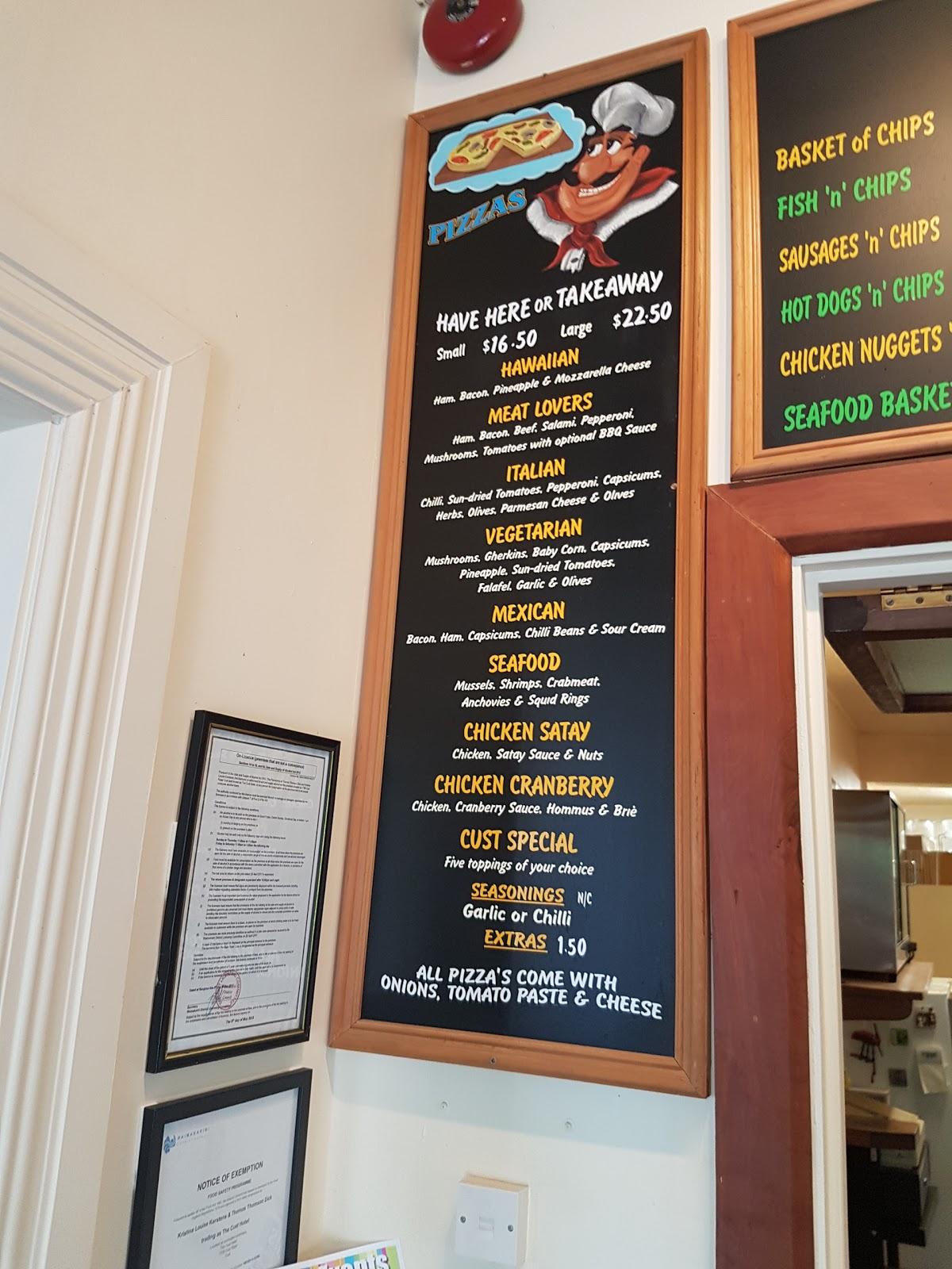 Menu at The Cust Hotel pub & bar, Cust