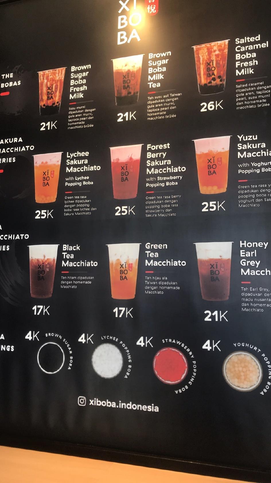 Menu at XI BO BA cafe, Denpasar, Jl. Teuku Umar Barat No.28b