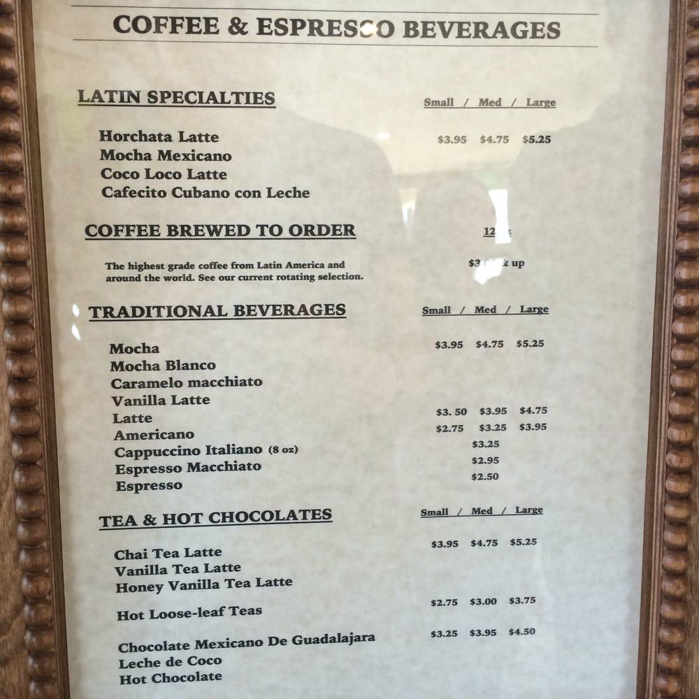Menu at Tierra Mia Coffee Drive Thru cafe, Long Beach, 425 Pacific ...