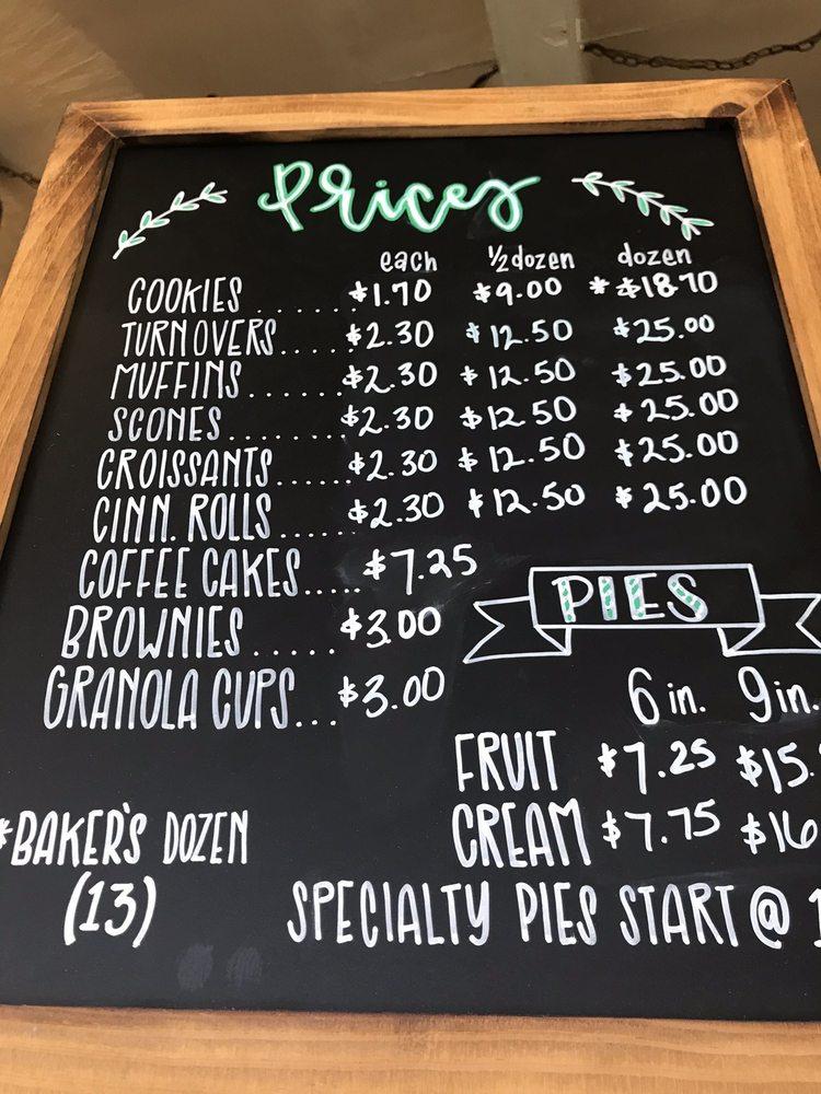 Menu at Greg'ry's Bakery, Bergen