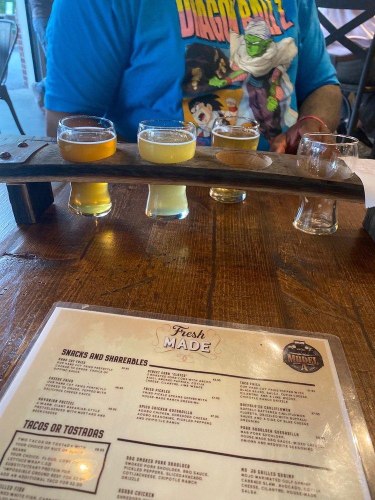 Menu at Model A Brewing Co. restaurant, Tega Cay