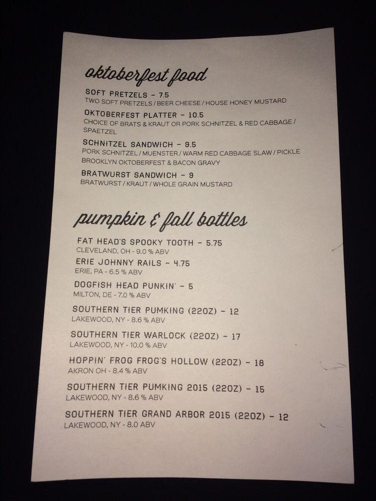 Menu at Bridgetown Taphouse pub & bar, Ambridge