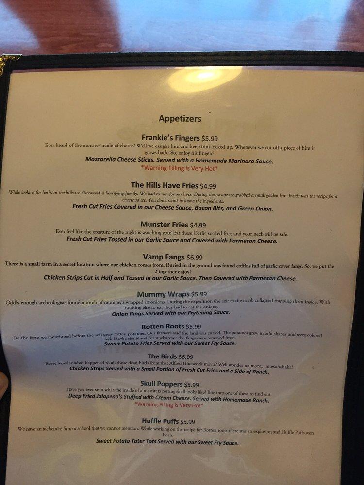 Menu at Little Shop of Burgers restaurant, Casper