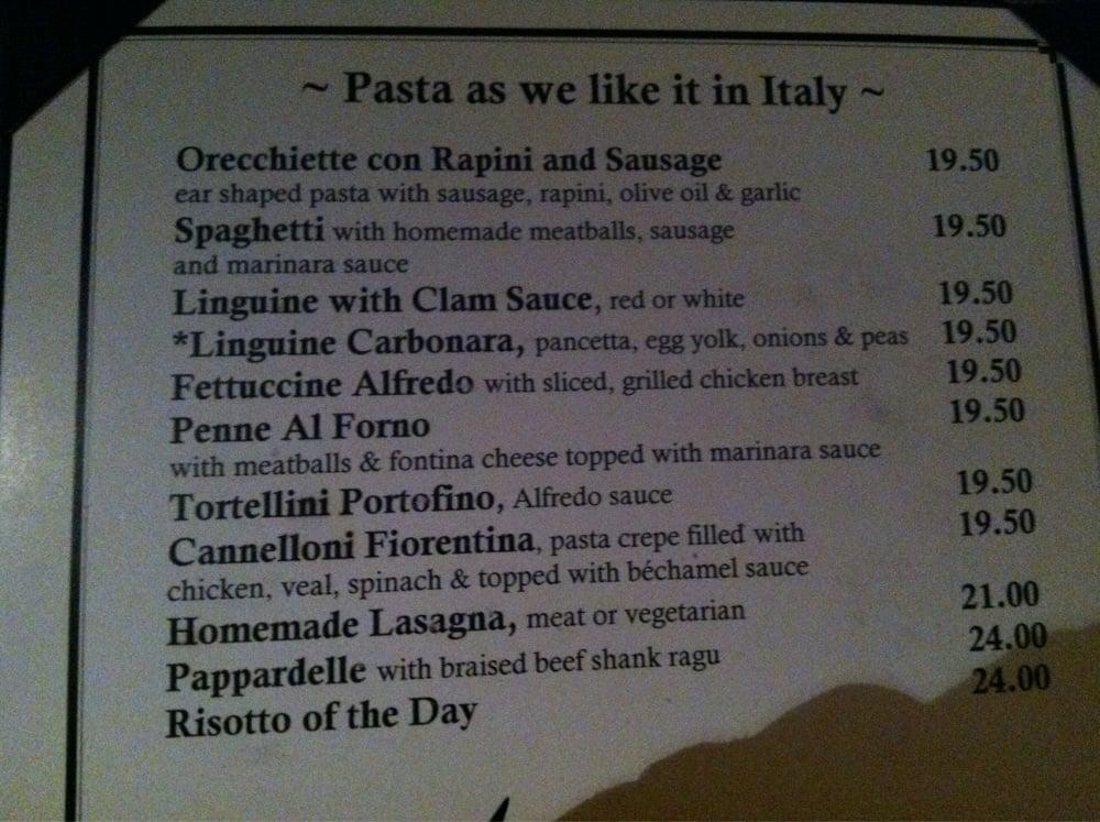 Menu at Avanti Restaurant, Phoenix