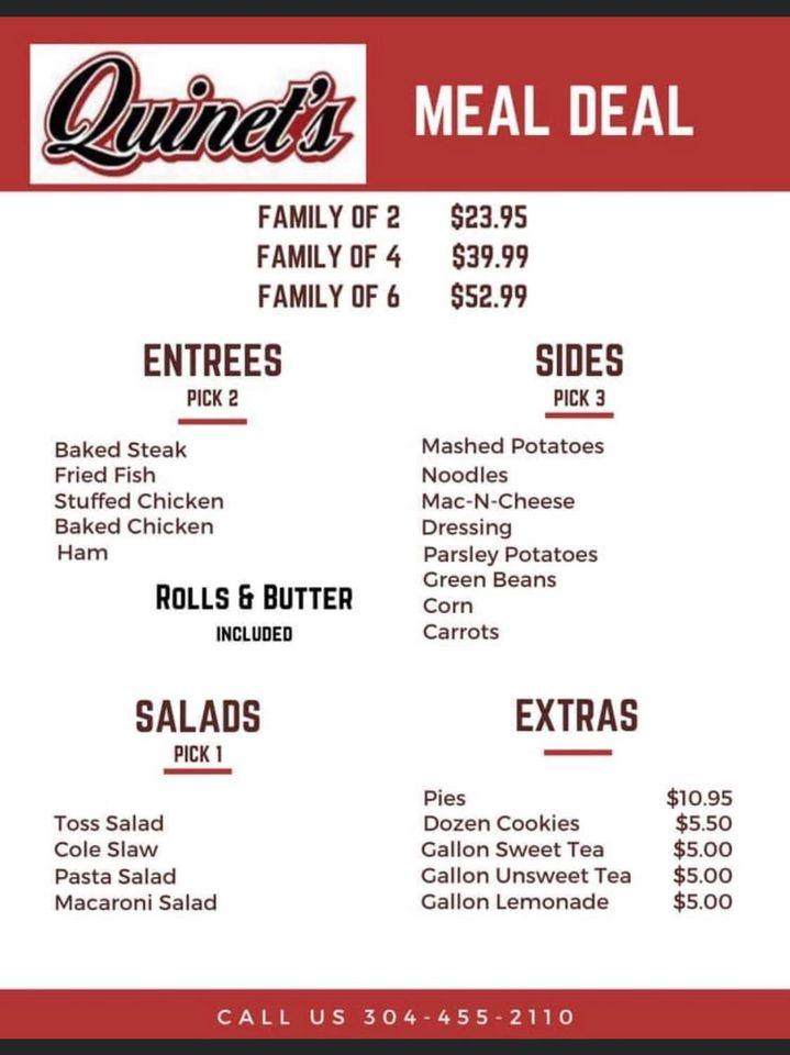 Menu at Court Restaurant, New Martinsville