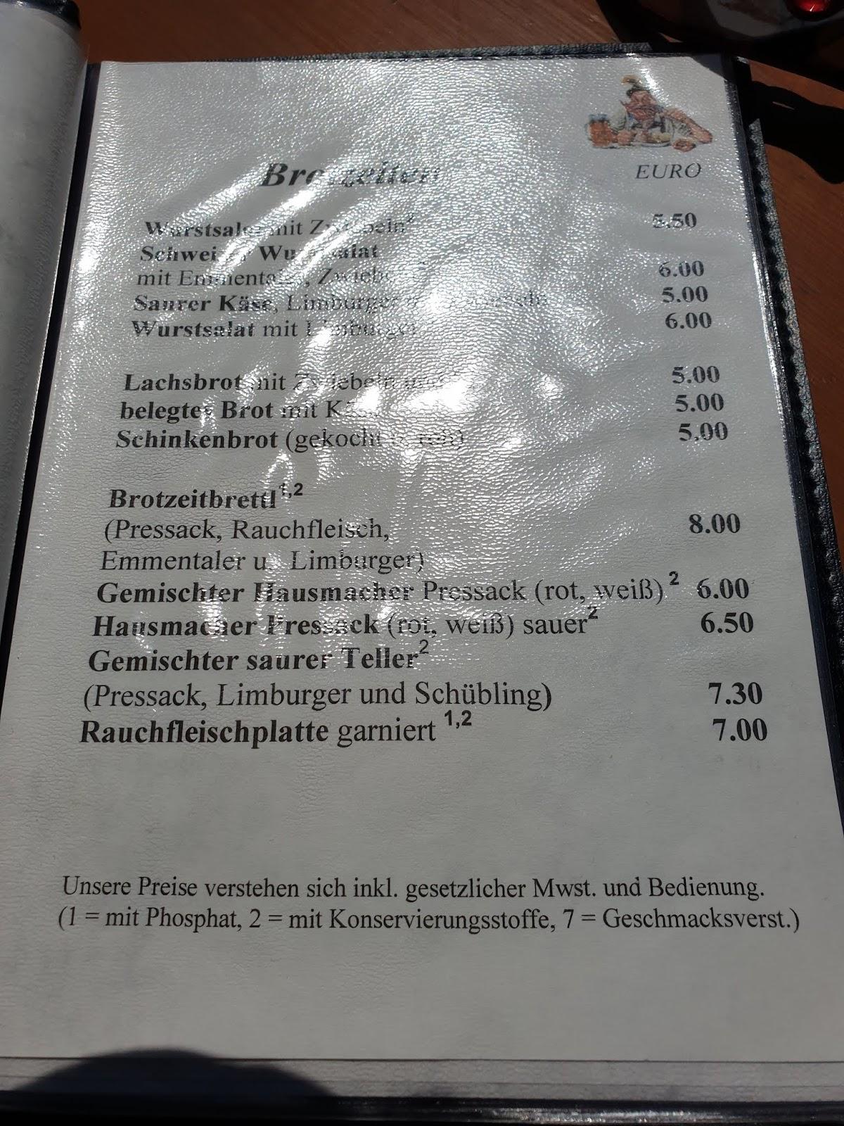 Speisekarte von Jägerhaus Gasthaus restaurant, Lindau (Bodensee)