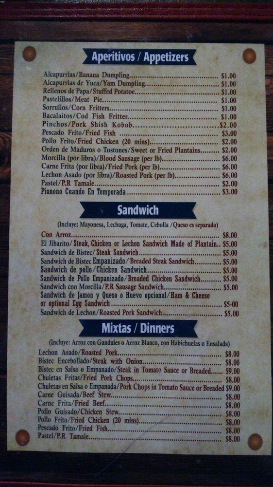 Menu at Ponce Restaurant, Chicago, W Fullerton Ave