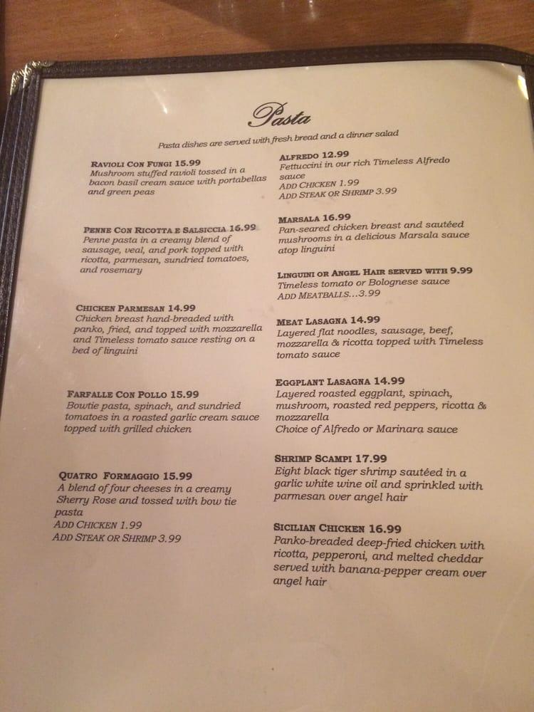 Menu at Timeless Destination pizzeria, Wellsboro