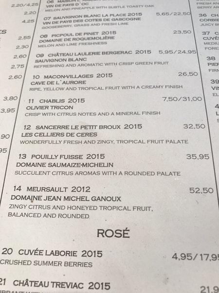 Menu at Côte Wokingham restaurant, Wokingham