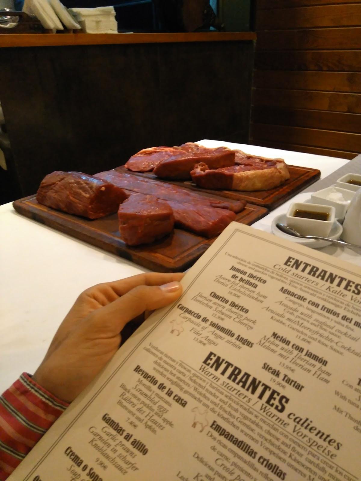 Carta de El Churrasco Restaurante Grill, Las Palmas de Gran Canaria