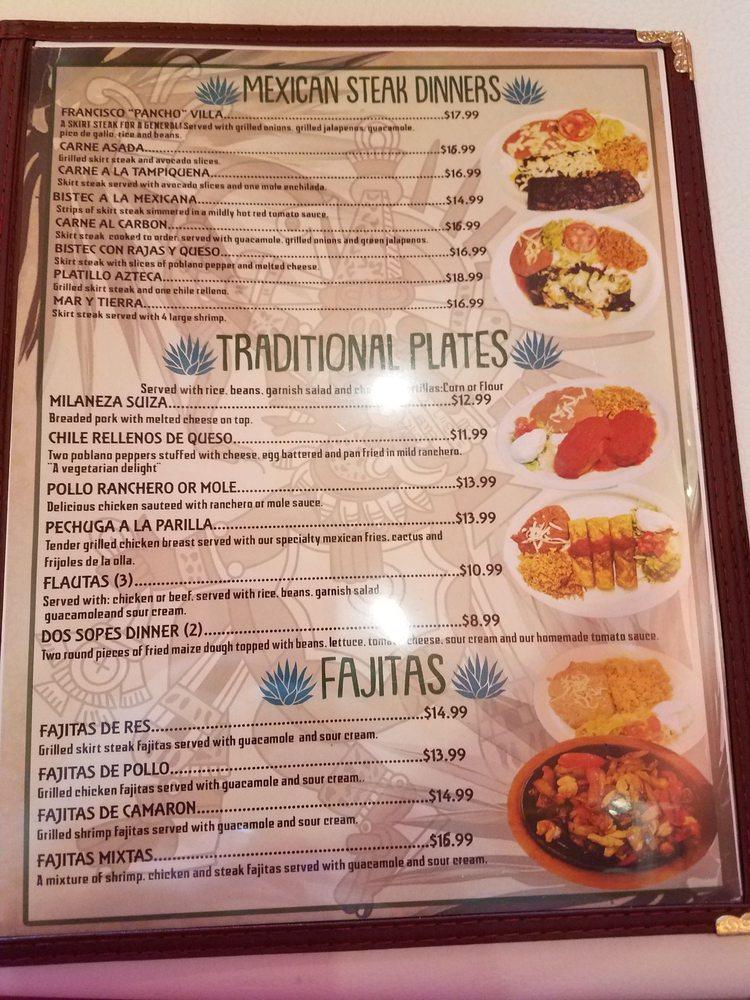 Menu at El Agave Mexican Restaurant LLC, Hoffman Estates