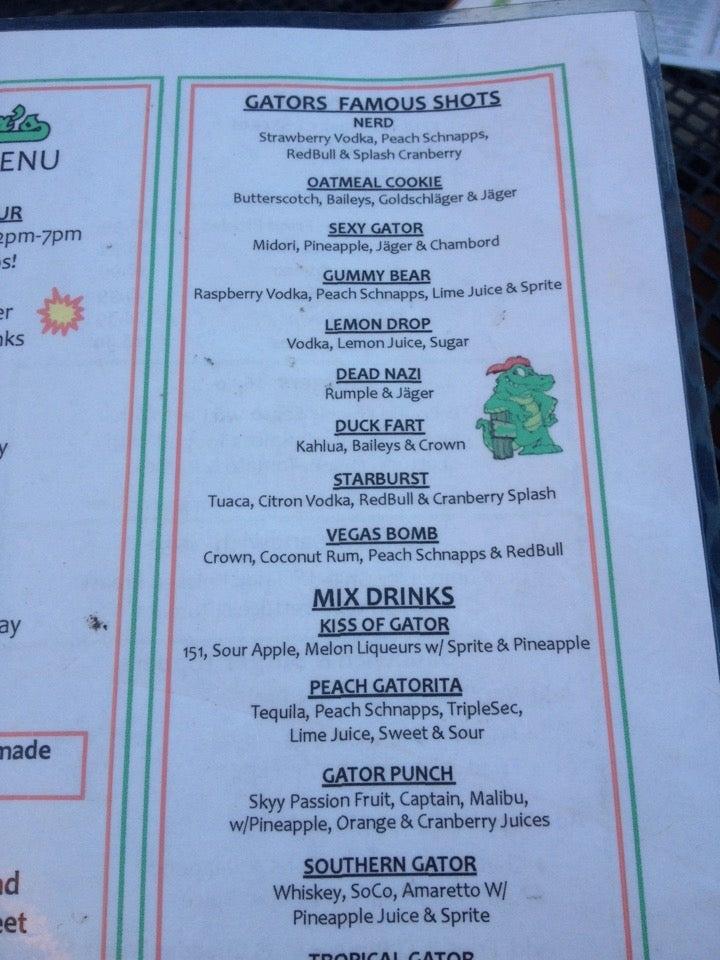 Menu at Gator's Dallas pub & bar, Dallas, N Market St