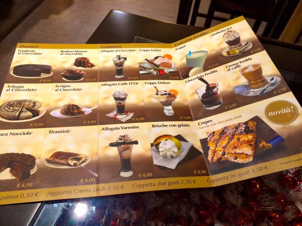 Menu da Lindt caffè bar, Roma, Via della Maddalena 12