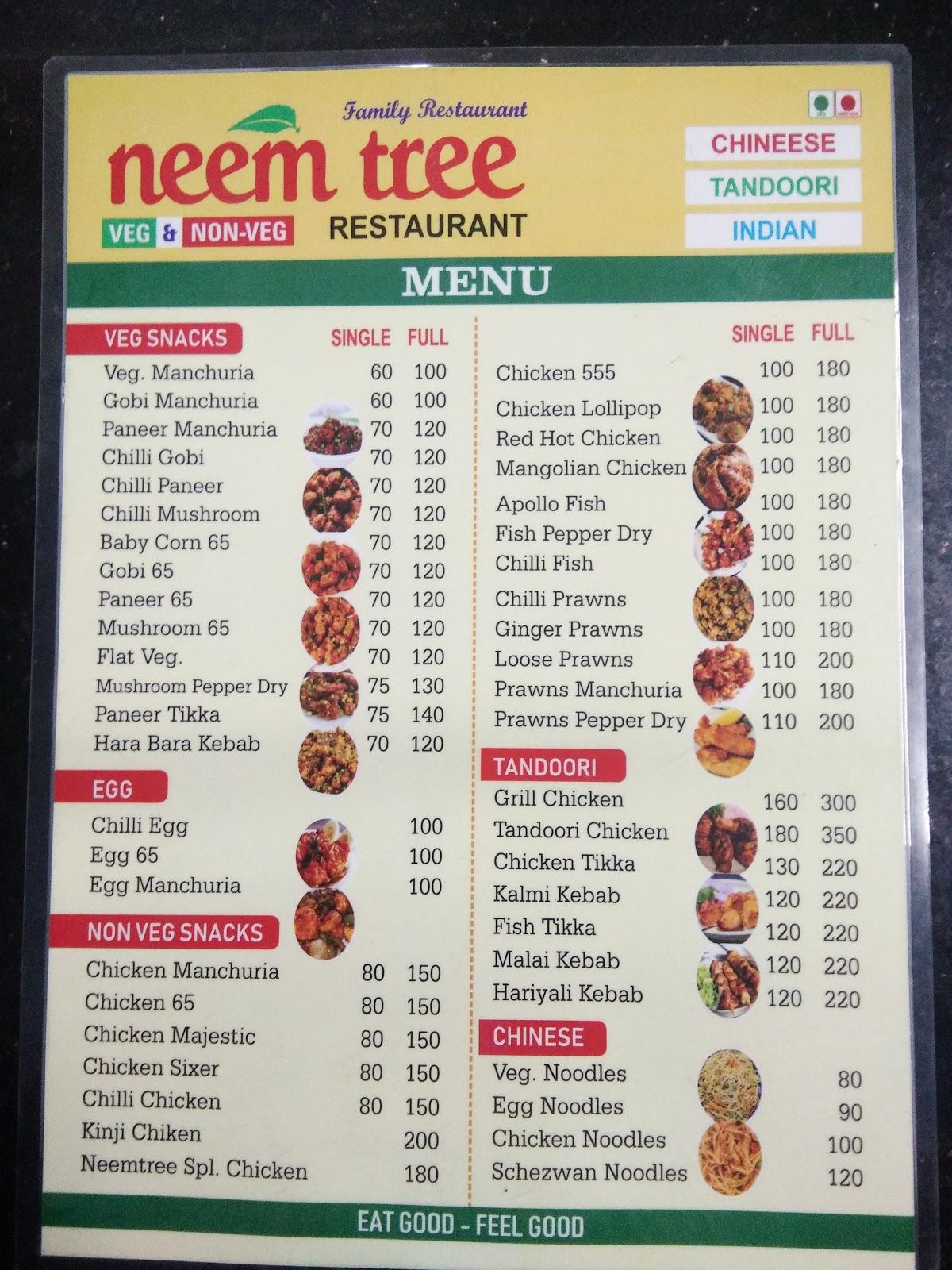 Menu at Neem Tree Restaurant (A/C & Non A/C), Secunderabad