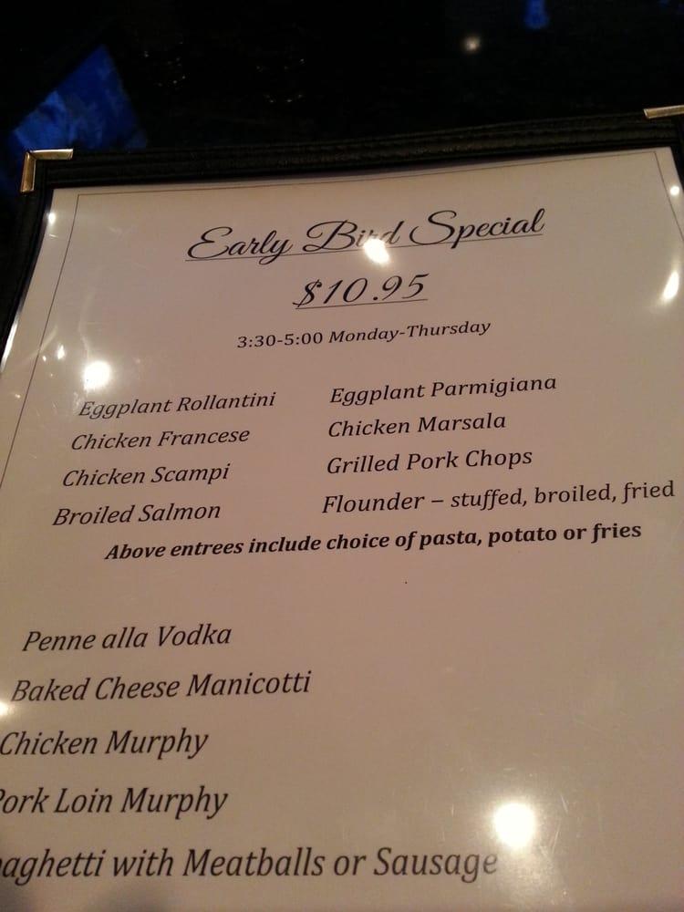 Menu at Yesterday's Restaurant & Banquet Center, Hazlet