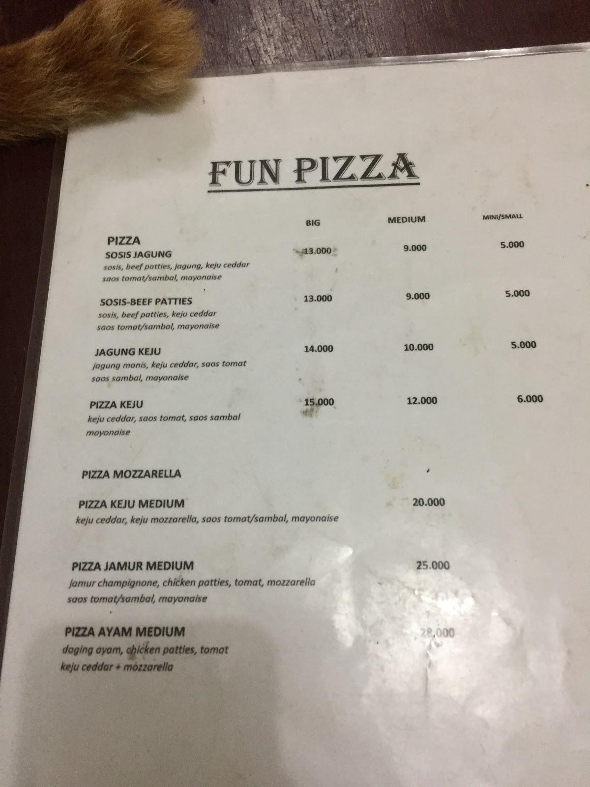 Menu at Fun Pizza pizzeria, Bantul