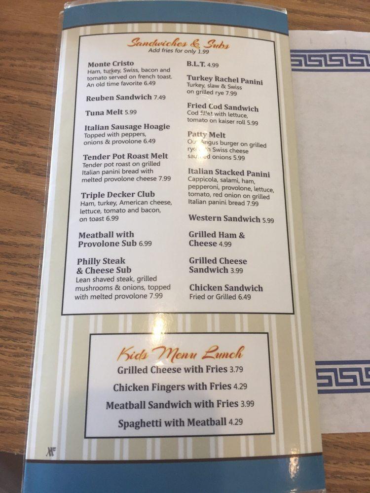 Menu at Butch's Place Family Restaurant, Erie