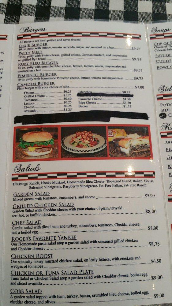 Menu at Candy's at the Granary cafe, Camden