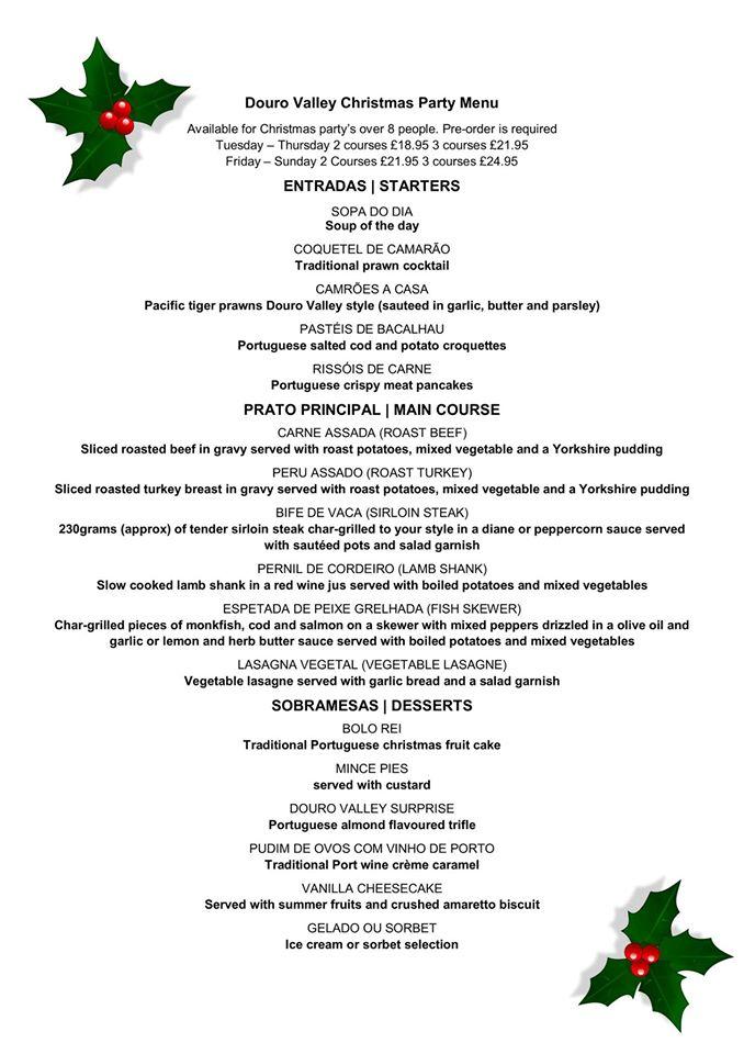 Menu at Douro Valley Restaurant, Canvey Island