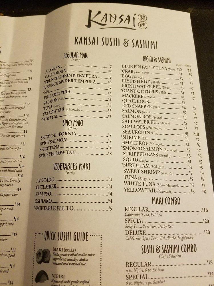 Menu at Kyushu Japanese Steakhouse, Louisville, S Hurstbourne Pkwy