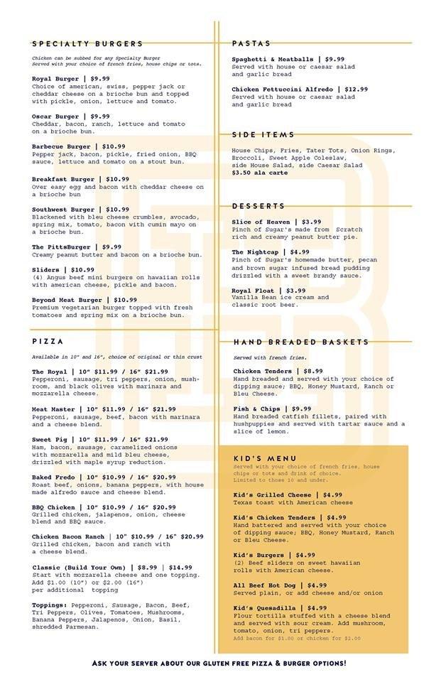Menu at Showplace Entertainment Center & Burgh House pizzeria, Newburgh