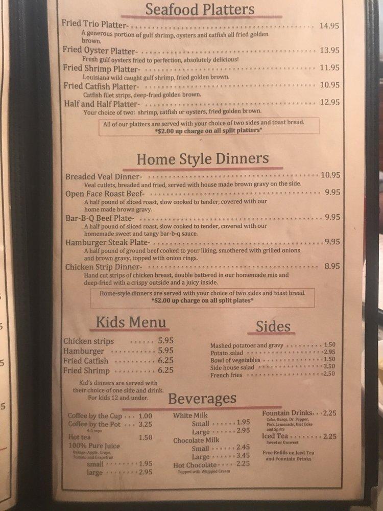 Menu at Country Kitchen restaurant, Mandeville