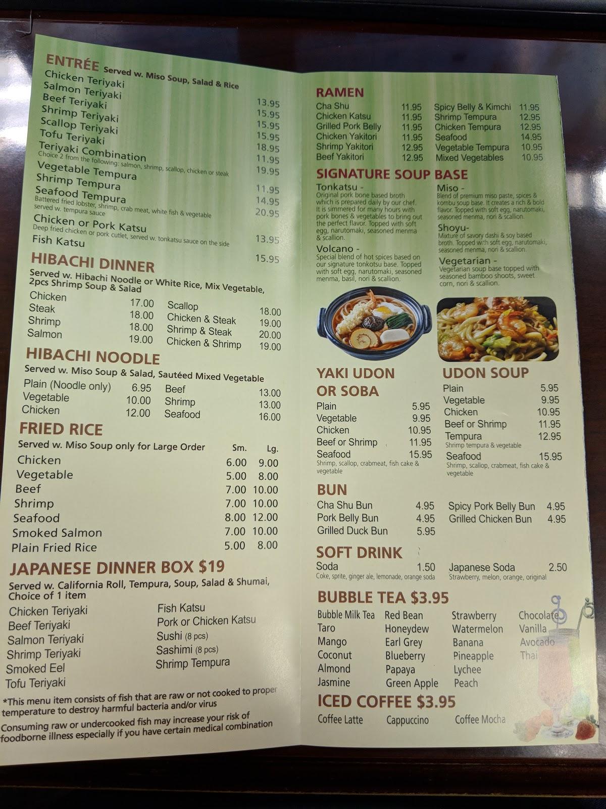 Menu at Maki Maki restaurant, New City