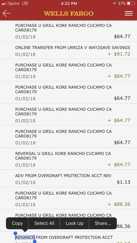 Carta de U Grill Korean BBQ, Rancho Cucamonga, Foothill Blvd