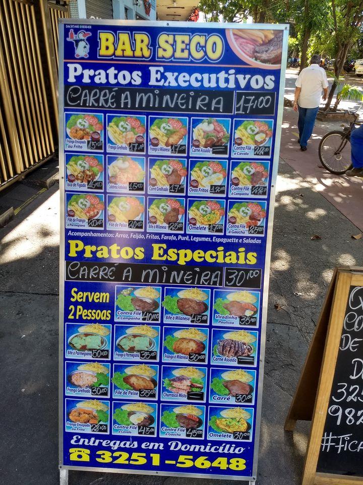 Menu at BAR SECO RJ, Rio de Janeiro, R. Prof. Álvaro Rodrigues