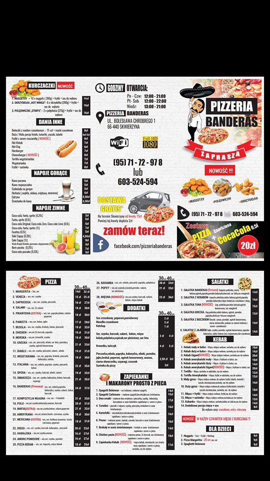 Carta de Pizzeria Banderas, Skwierzyna