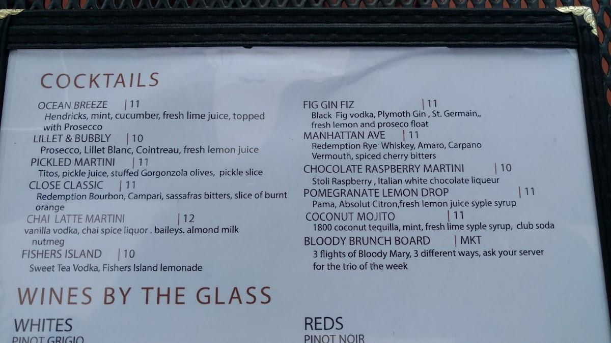 Menu at Close Harbour Seafood Restaurant & Market, Cheshire