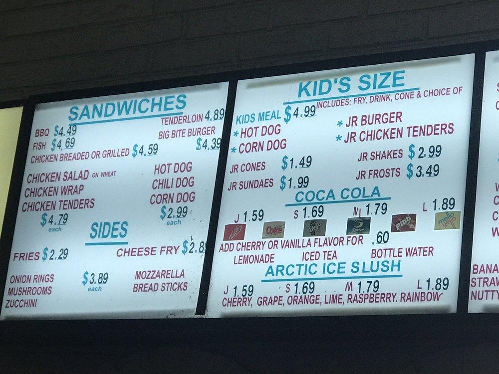 Menu at Frost Bite restaurant, Avon