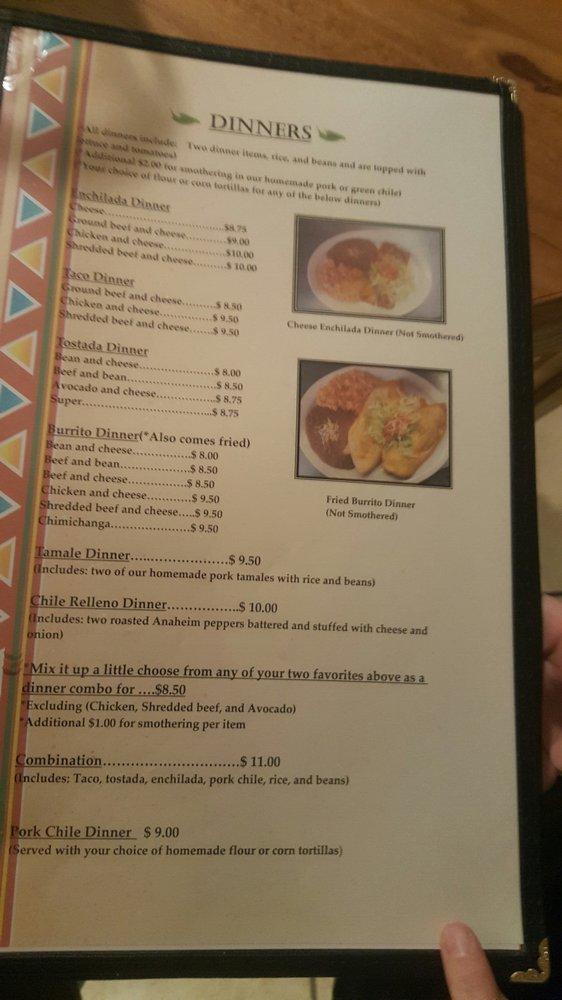 Menu at La Familia Prado restaurant, Torrington
