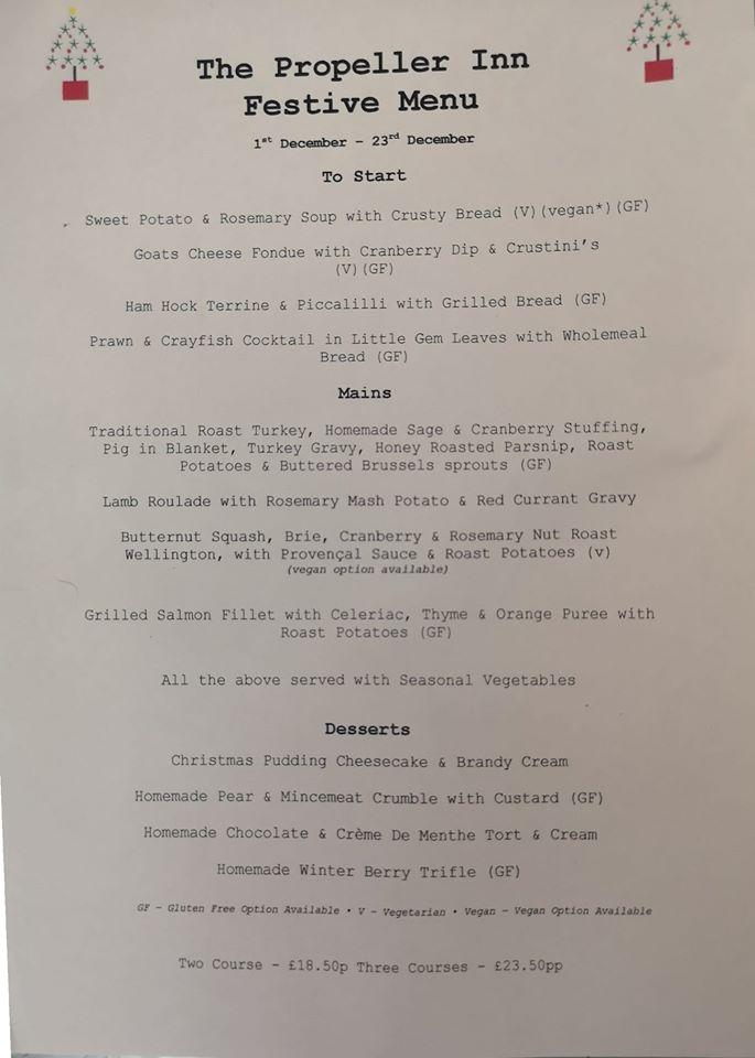 Menu at The Propeller Inn pub & bar, Bembridge